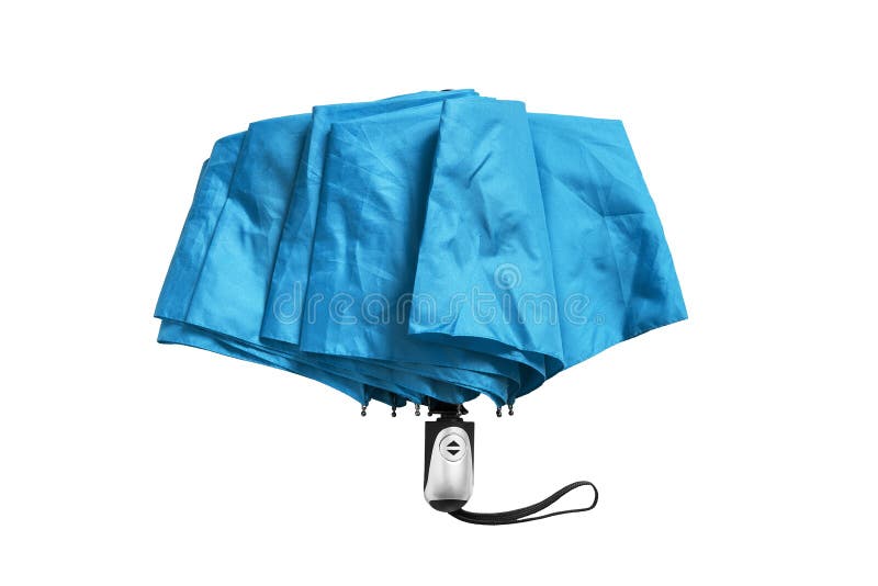 Blue umbrella isolated stock image. Image of waterproof - 96256571
