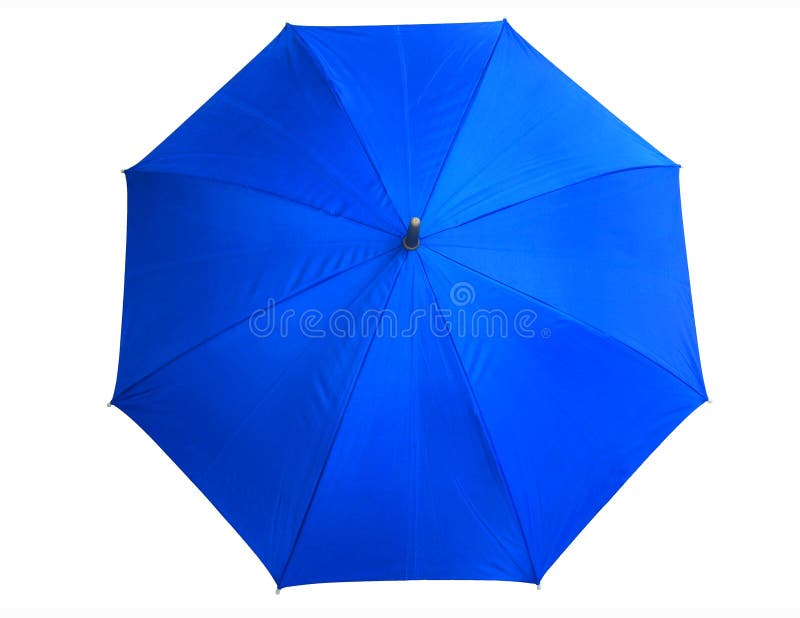 Blue Umbrella Isolated on White Background Stock Image - Image of ...