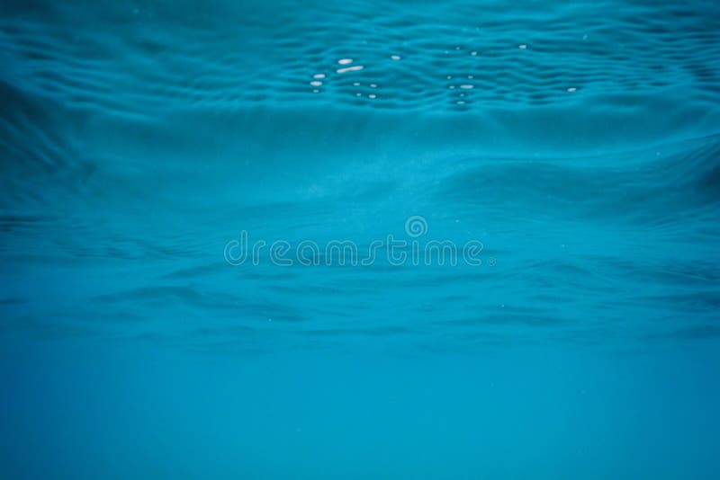 Blue Underwater Surface and Ripples, Underwater Sun Rays Background ...