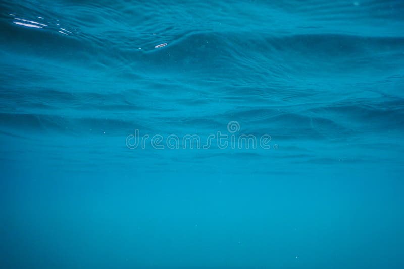 Blue Underwater Surface and Ripples, Underwater Sun Rays Background ...