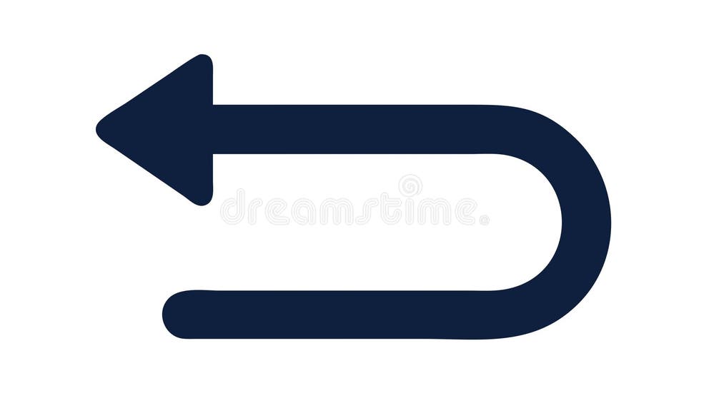 Blue Undo Left Arrow Action Symbol Interface Icon , Vector Design ...