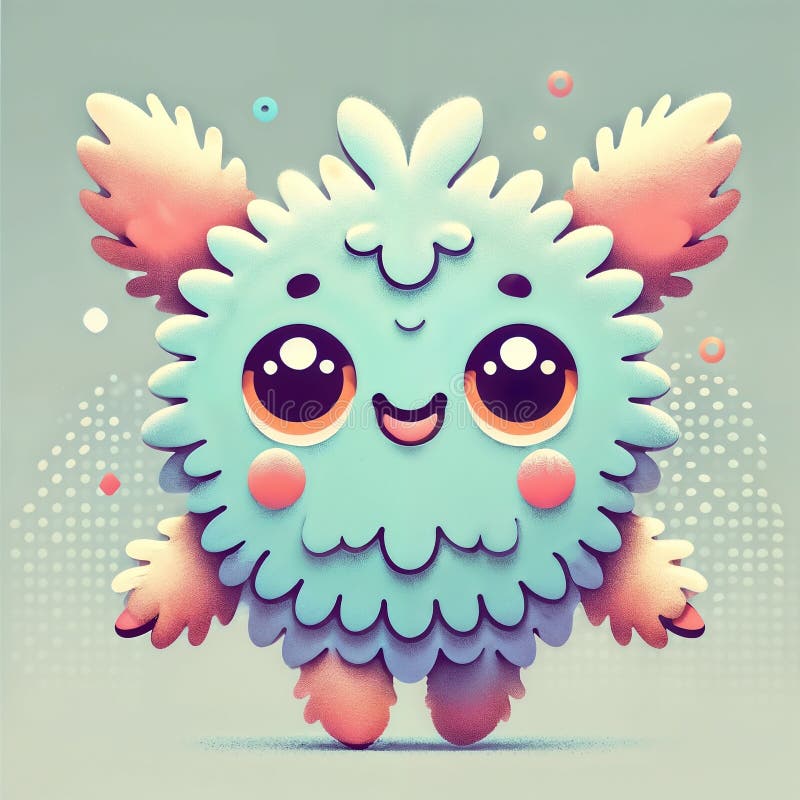 Blue Unique Monster Vector Illustrator Stock Illustration ...