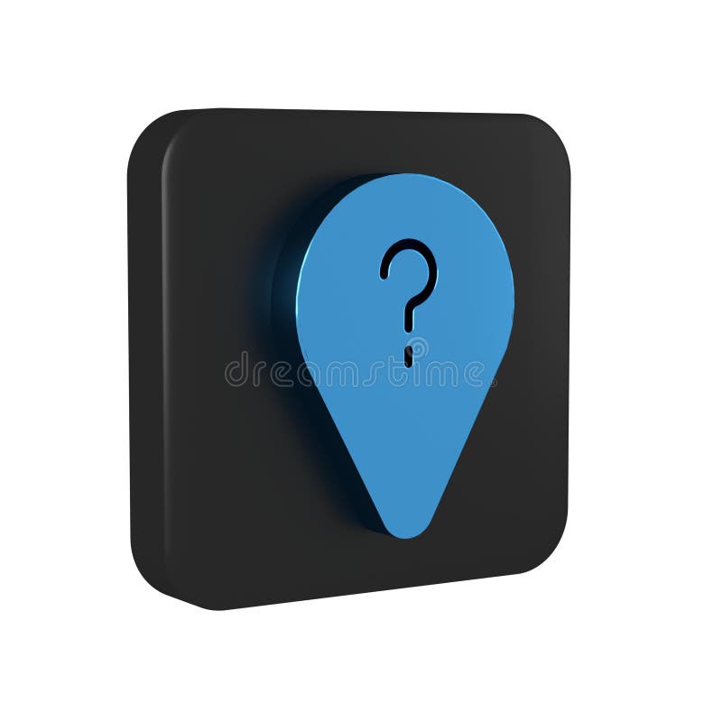 Blue Unknown Route Point Icon Isolated on Transparent Background ...