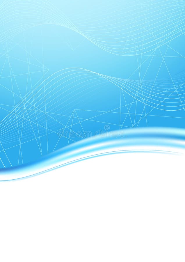 Blue Unusual Wave Folder Banner Stock Vector - Illustration of fashion ...