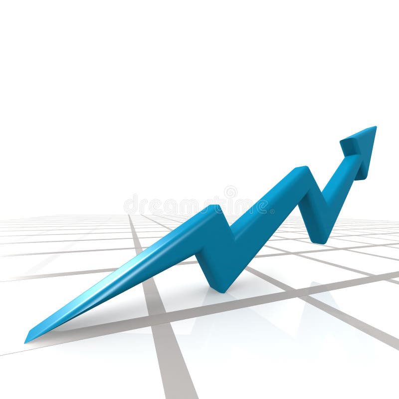 Blue up arrow stock illustration. Illustration of blue - 52989392