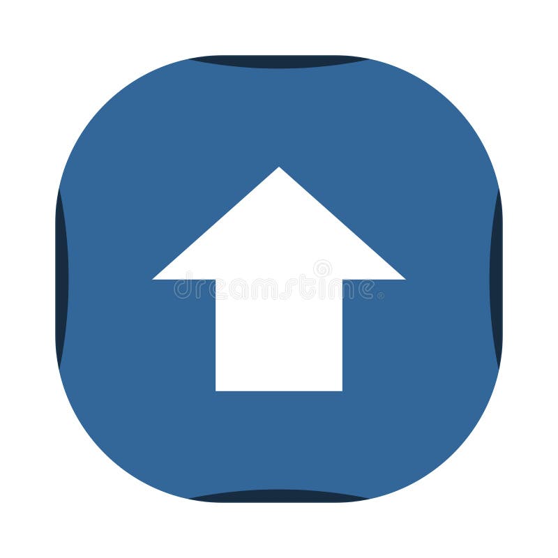 Blue Upload Icon stock vector. Illustration of icon, upload - 87215079