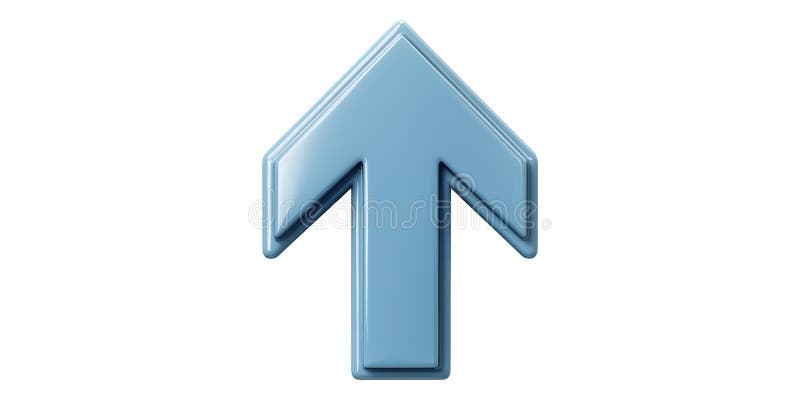 Blue Upward Arrow Icon Isolated on Transparent Background Stock ...