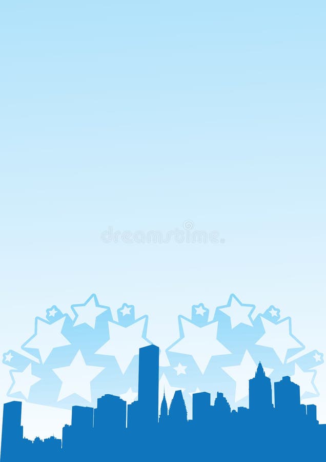 Blue urban poster design stock vector. Illustration of card - 28956567