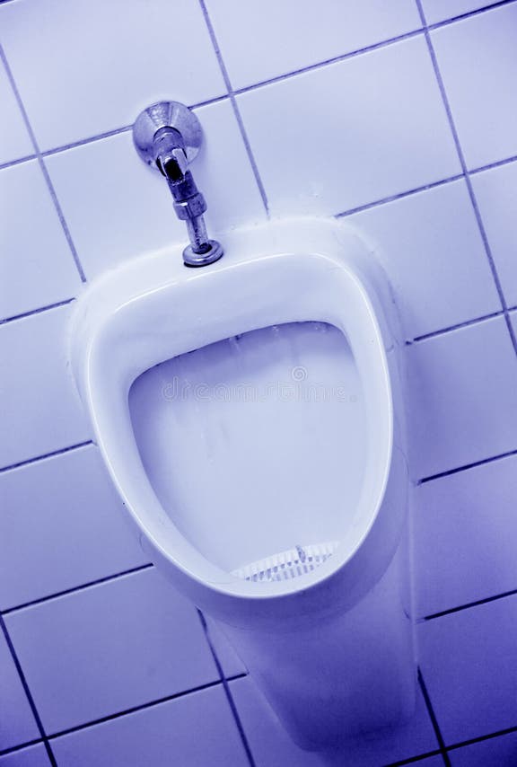 Blue urinal stock photo. Image of restroom, male, blue - 4441600
