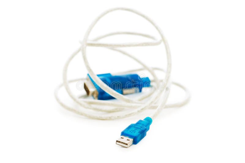 Blue USB cable stock photo. Image of plug, plastic, white - 9145316