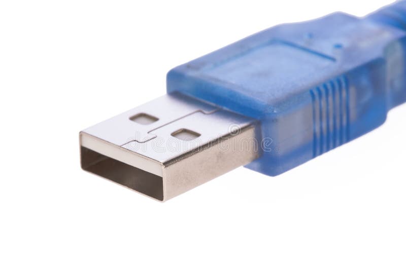 Blue USB cable stock photo. Image of internet, medium - 43579946