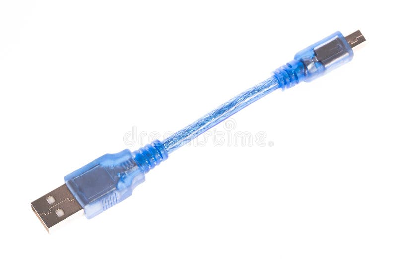 Blue USB cable stock photo. Image of internet, medium - 43579946