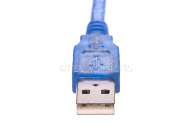 Blue USB cable stock photo. Image of internet, medium - 43579946