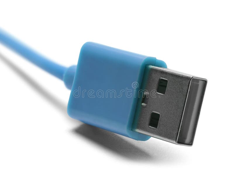 Blue USB Cable stock photo. Image of plug, object, plastic - 59423988