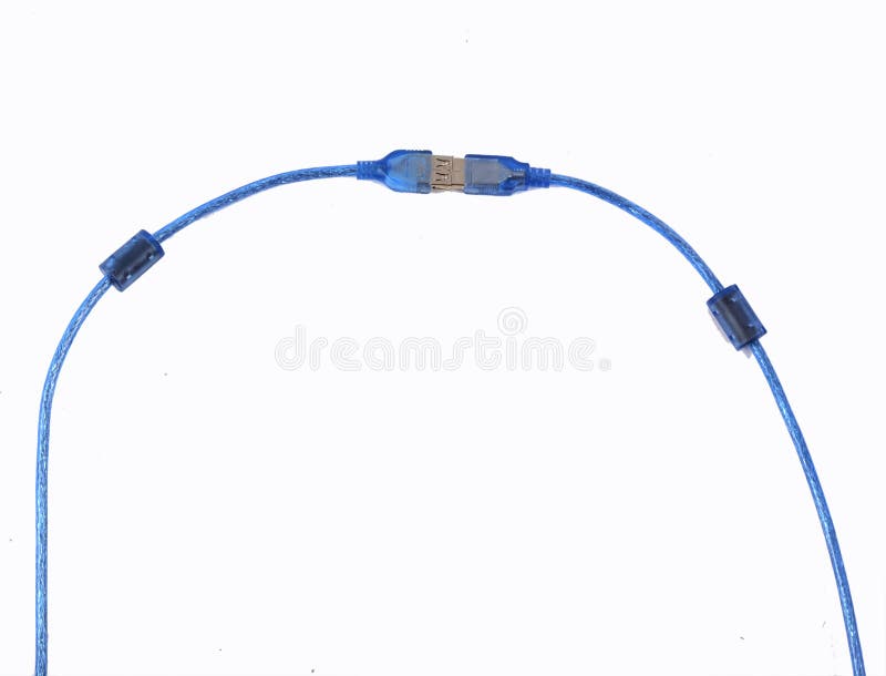 Blue USB cable isolated stock photo. Image of cable, isdn - 79408296