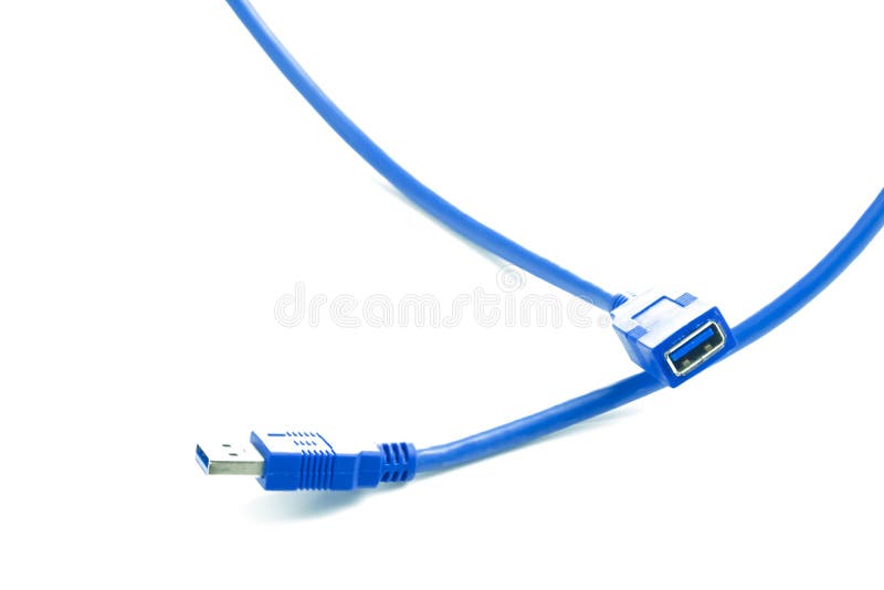 Blue USB cable stock image. Image of cable, connect, technology - 93839989