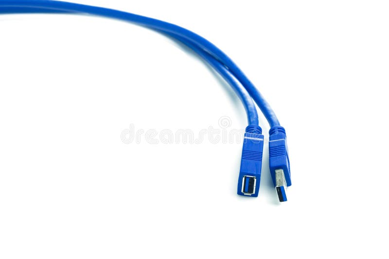 Blue USB cable stock photo. Image of data, plastic, cable - 93840074