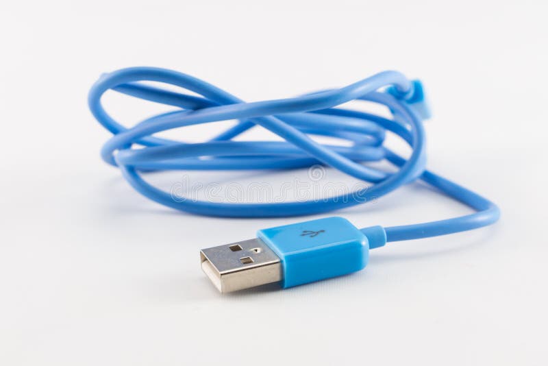 Blue USB Data Link stock image. Image of close, connection - 35332455