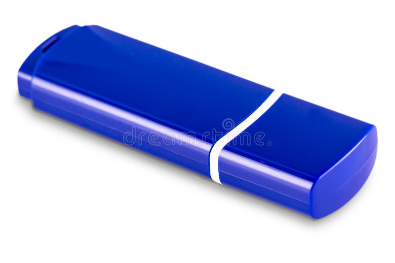 The Blue Usb Flash Drive, Flash Card Isolated on White Background Stock ...
