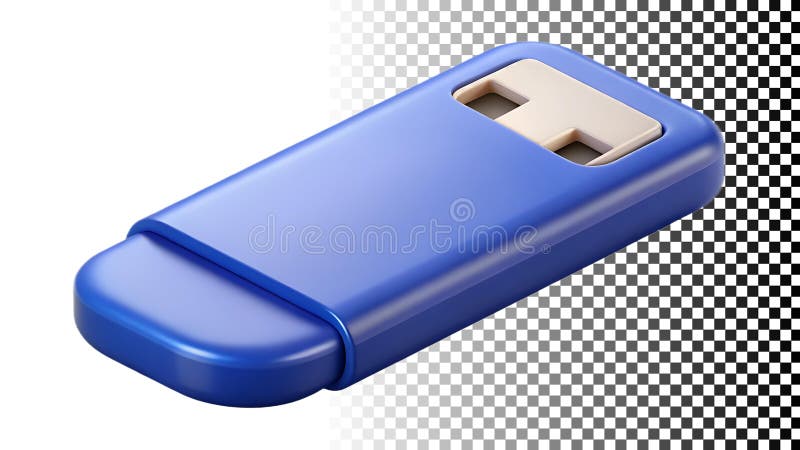 Blue USB Flash Drive Memory Stick Data Storage Tech Device Png ...