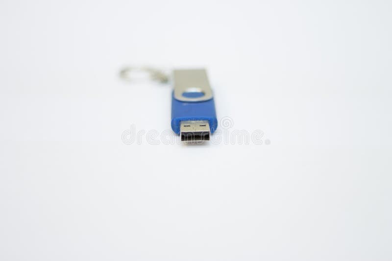 Blue Usb Flash Drive for Storing Information on a White Background ...