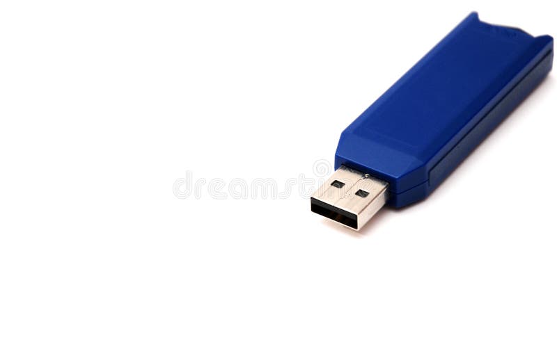 Blue USB flash drive stock image. Image of chip, data - 56725845