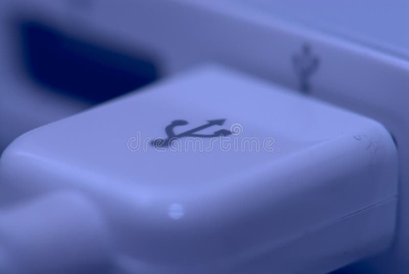 Blue usb plug stock photo. Image of ecommerce, controls - 1683412