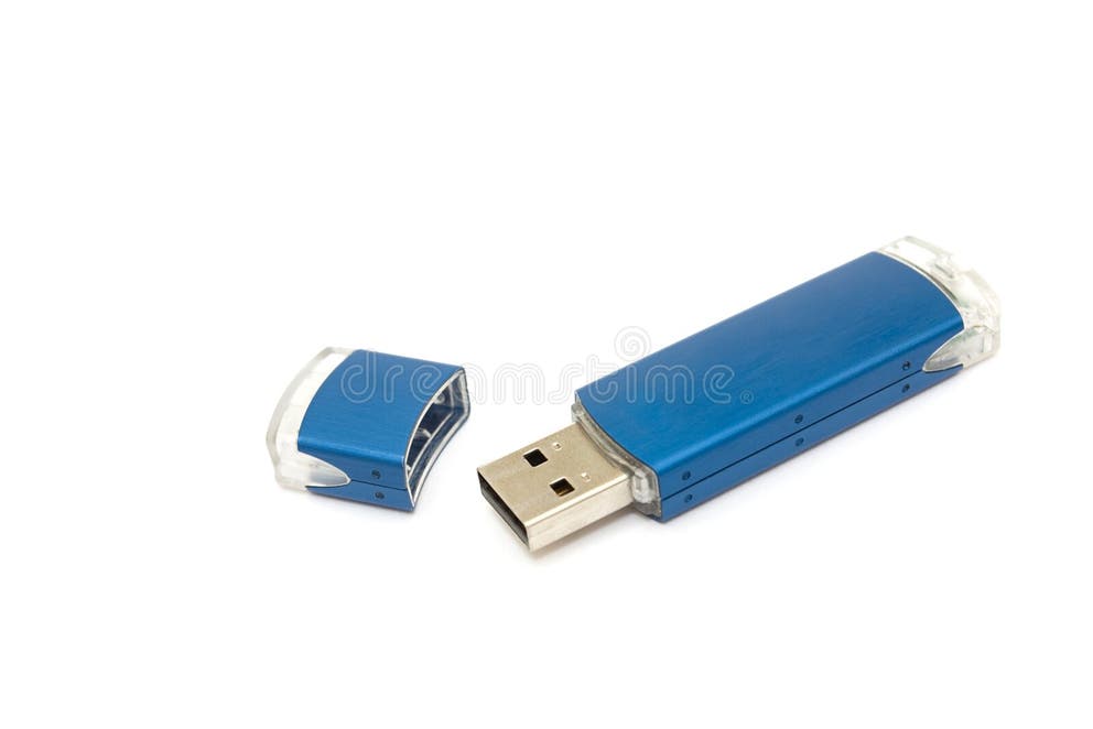 Blue Usb Stick Storage Device Stock Image - Image of hardware, memory ...
