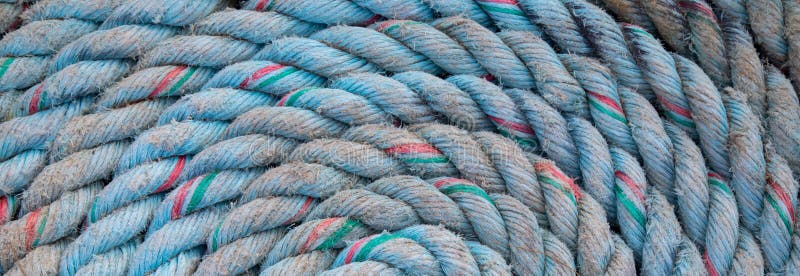 Blue Used Old Ropes Recurring Pattern Texture Rigging of a Sailing Ship ...