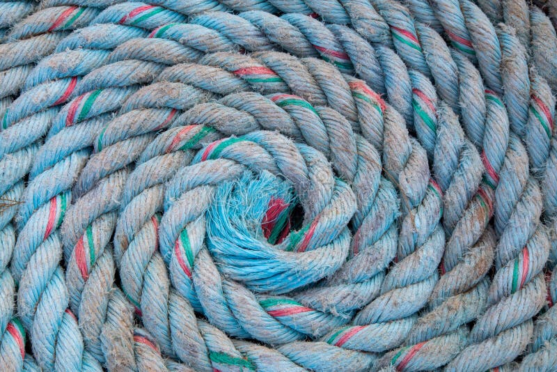 Blue Used Old Ropes Recurring Pattern Texture Rigging of a Sailing Ship ...