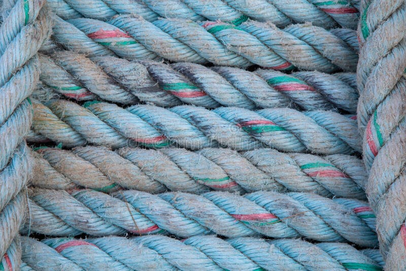 Blue Used Old Ropes Recurring Pattern Texture Rigging of a Sailing Ship ...