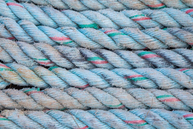 Blue Used Old Ropes Recurring Pattern Texture Rigging of a Sailing Ship ...