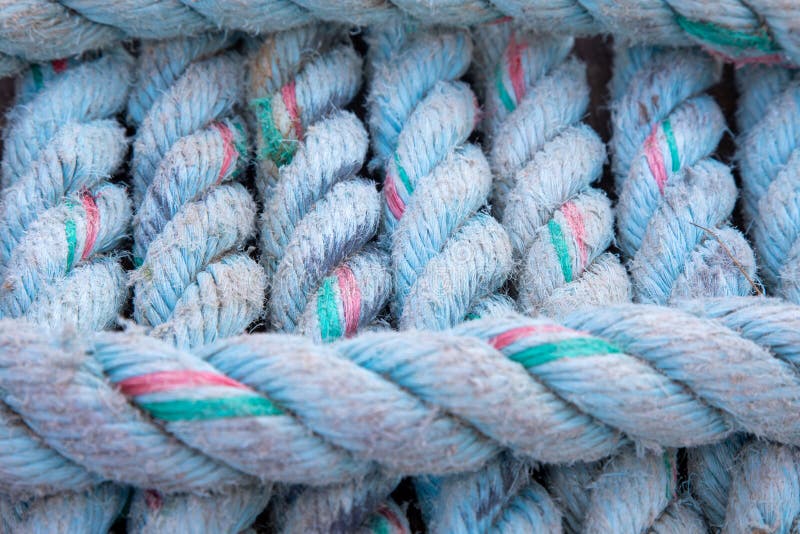 Blue Used Old Ropes Recurring Pattern Texture Rigging of a Sailing Ship ...