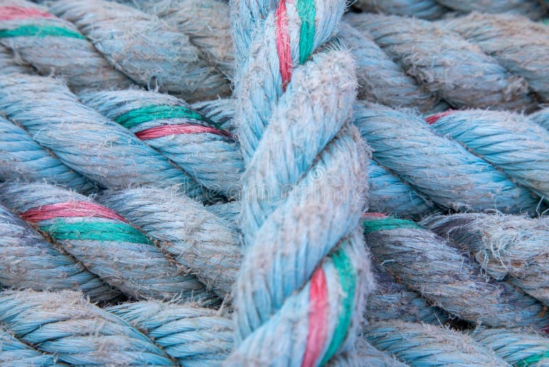 Blue Used Old Ropes Recurring Pattern Texture Rigging of a Sailing Ship ...