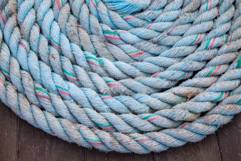 Blue Used Old Ropes Recurring Pattern Texture Rigging of a Sailing Ship ...