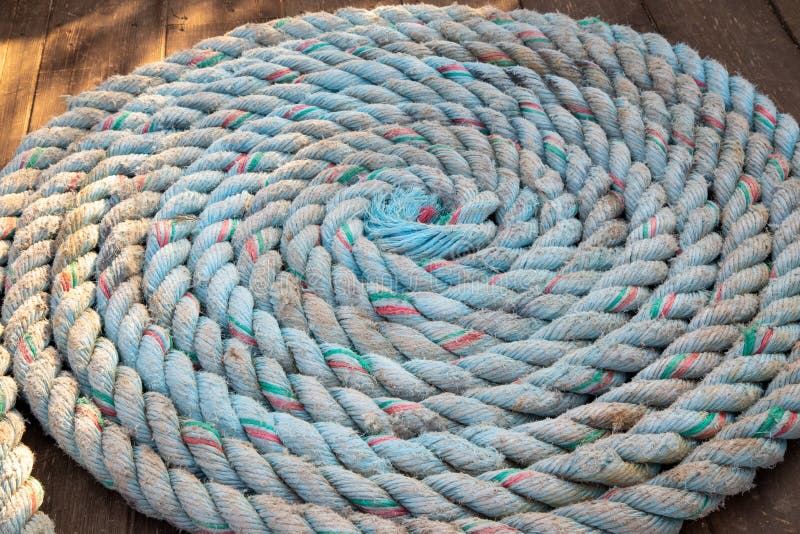 Blue Used Old Ropes Recurring Pattern Texture Rigging of a Sailing Ship ...