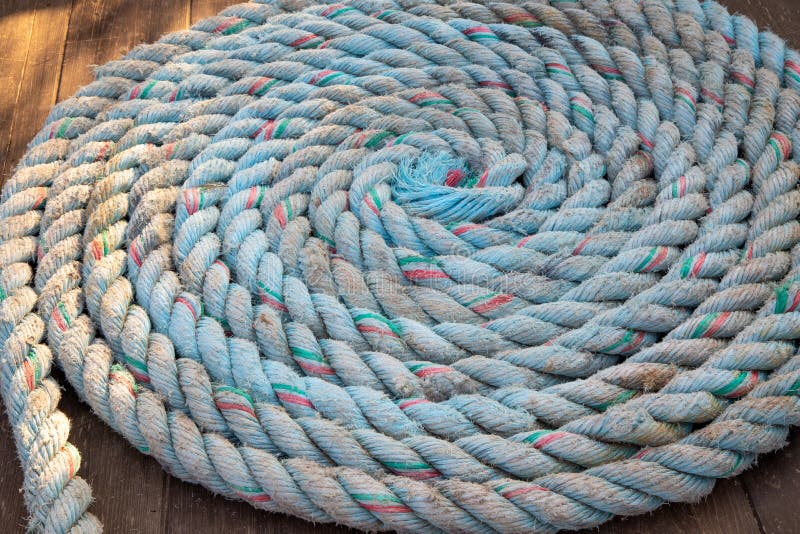 Blue Used Old Ropes Recurring Pattern Texture Rigging of a Sailing Ship ...