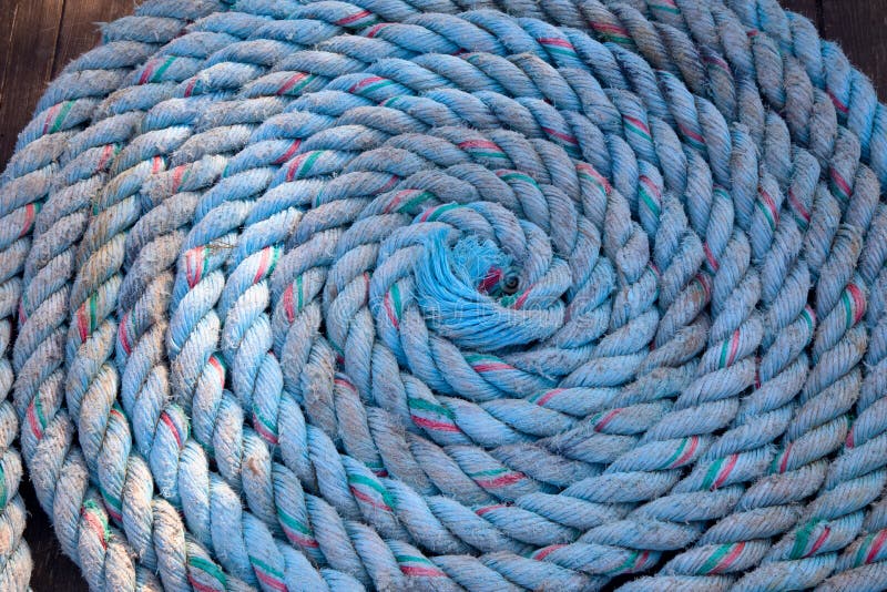 Blue Used Old Ropes Recurring Pattern Texture Rigging of a Sailing Ship ...