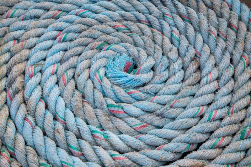 Blue Used Old Ropes Recurring Pattern Texture Rigging of a Sailing Ship ...