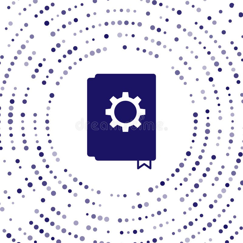 Blue User Manual Icon Isolated on White Background. User Guide Book ...