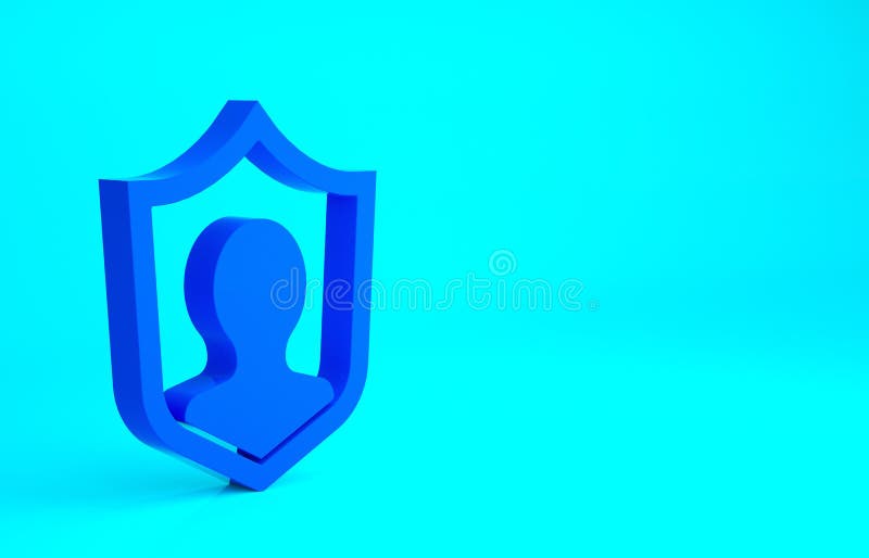 Blue User of Man Icon Isolated on Blue Background. Business Avatar ...