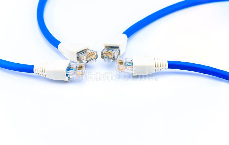 Blue utp cable stock image. Image of computer, connection - 51064563