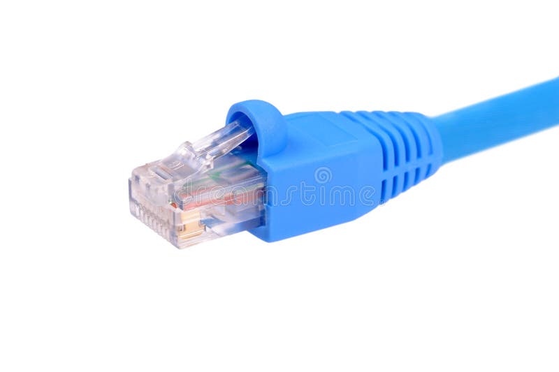Blue Ethernet cable stock photo. Image of connection - 35849626