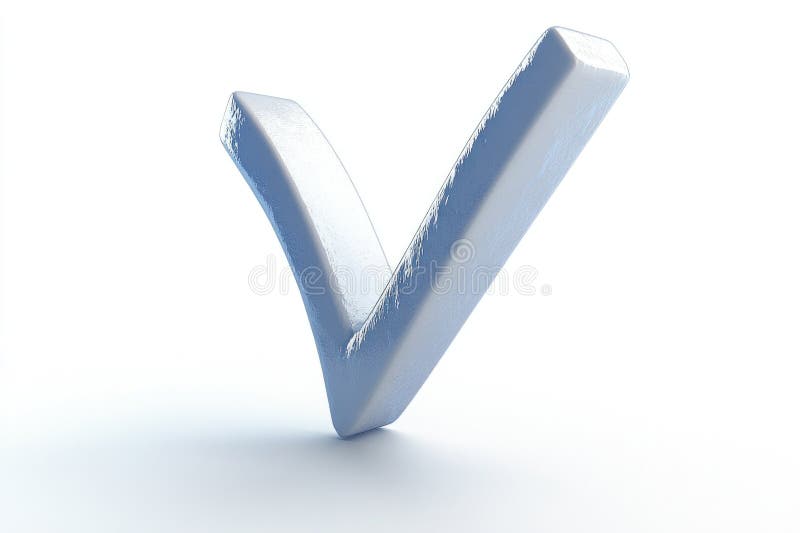 A Blue V-shaped Object on a White Surface, Great for Use in Technology ...