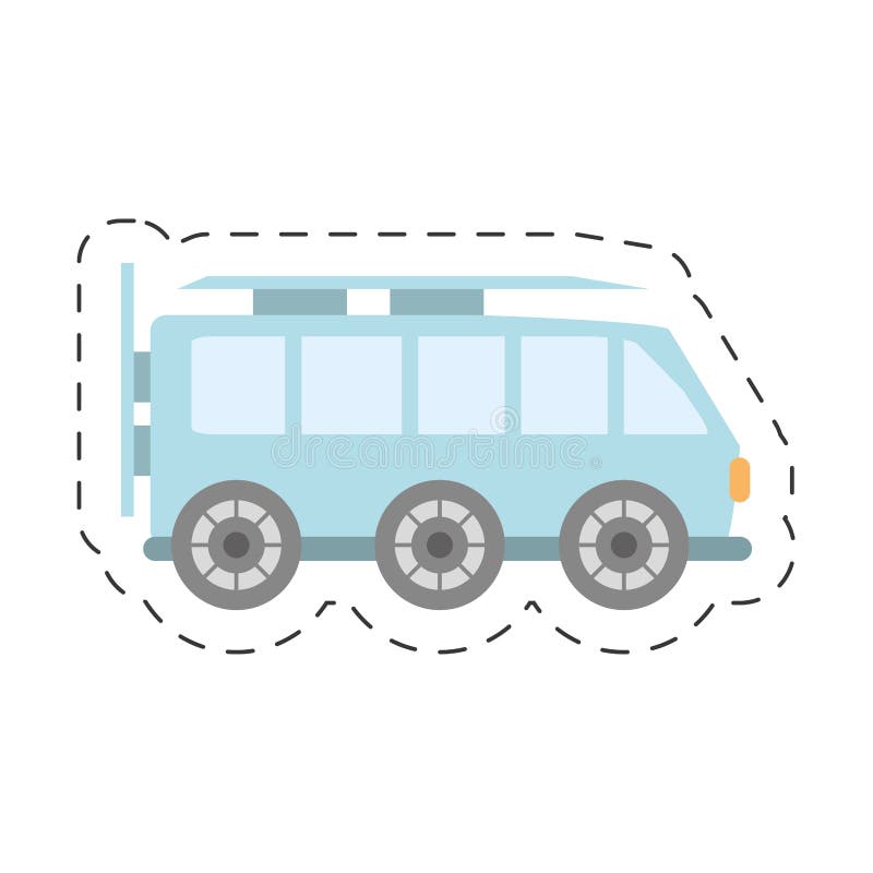 Blue van icon image stock illustration. Illustration of road - 85842476