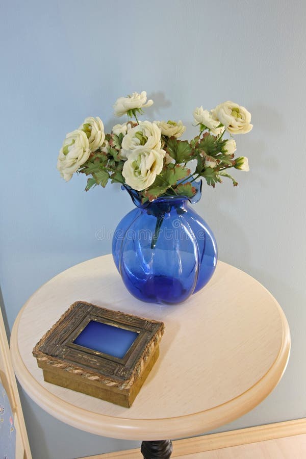 Blue vase stock image. Image of bouquet, vase, night - 38821421