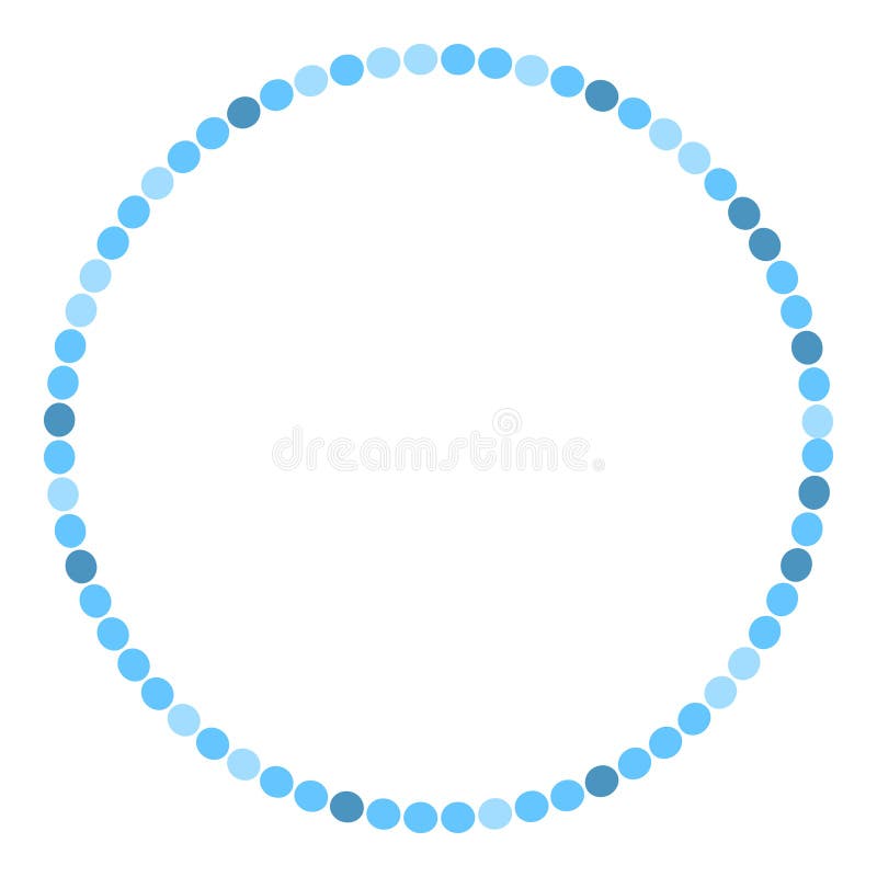 Blue Vector Circle, Round Frame Stock Illustration - Illustration of ...
