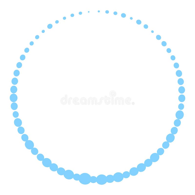 Blue Vector Circle, Round Frame Stock Illustration - Illustration of ...