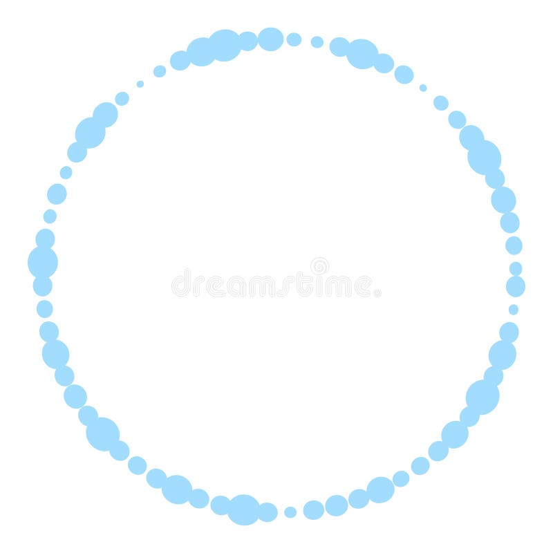 Blue Vector Circle, Round Frame Stock Illustration - Illustration of ...