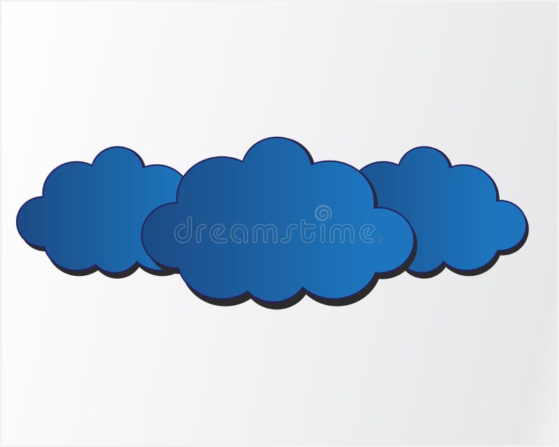 Blue vector clouds stock illustration. Illustration of information ...